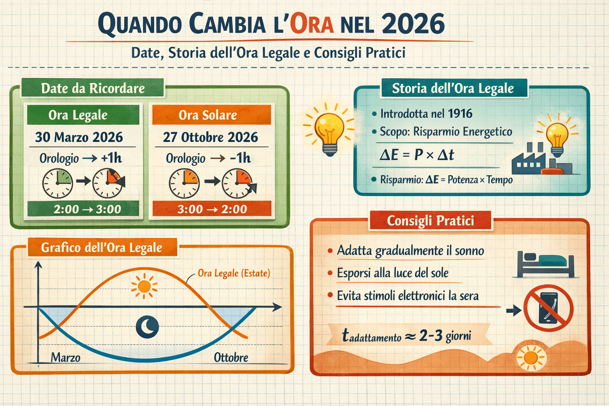 Cambio Ora 2026: Quando Cambia l'Ora Legale e Solare ...